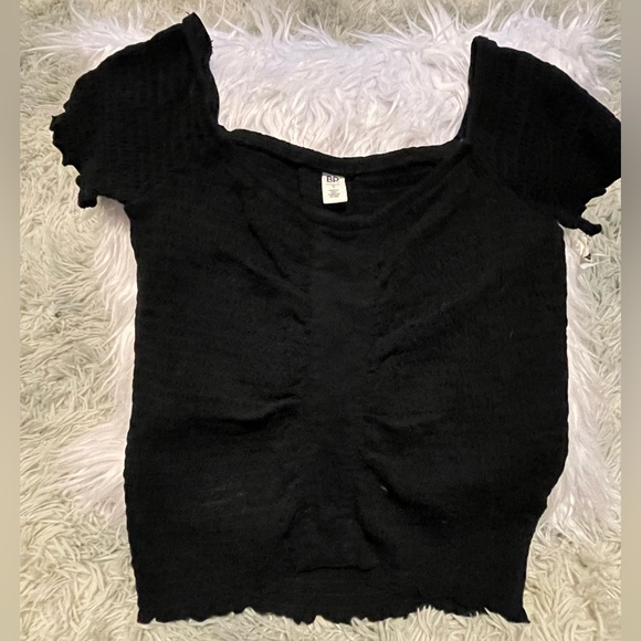 bp | Tops | Bp Black Strechy Scrunched Ctop Top Small | Poshmark